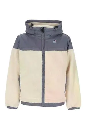 K-WAY Fleece Hooded Jacket - Neutrals