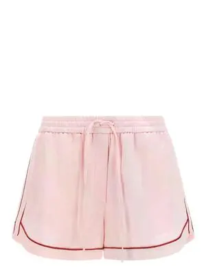 Off-White Drawstring Pyjama Shorts - Pink
