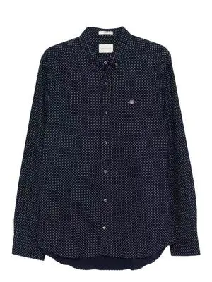 Gant Polka-dot Button-fastening Shirt - Blue