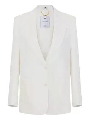 Elisabetta Franchi Embroidered Pocket Jacket - White