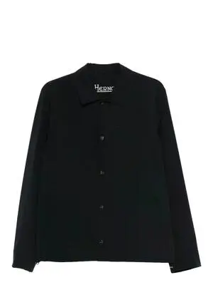 Herno Pocket Button Overshirt - Black