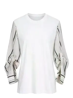 3.1 Phillip Lim Striped-detail T-shirt - White