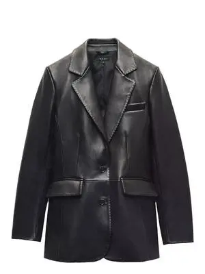 Rag & Bone Ash Leather Blazer - Black