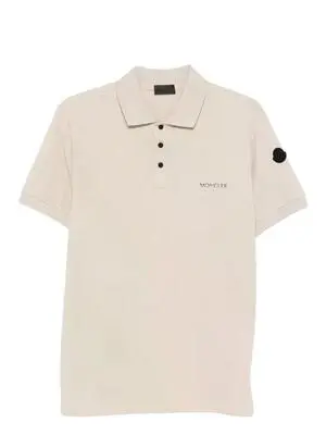 Moncler Button Polo Shirt - Neutrals