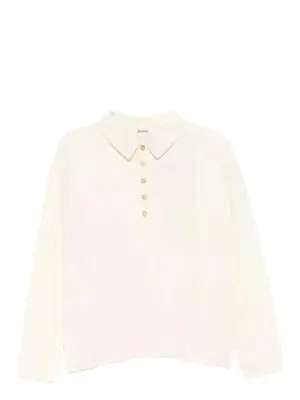 Khaite Faithful Polo Top - Neutrals