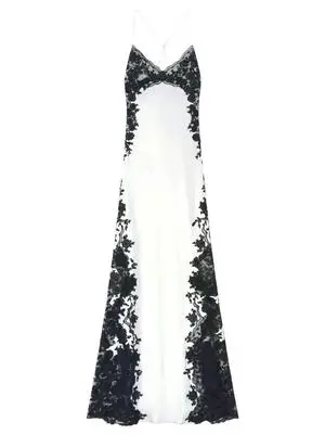 Ermanno Scervino Lace-panel Maxi Dress - White