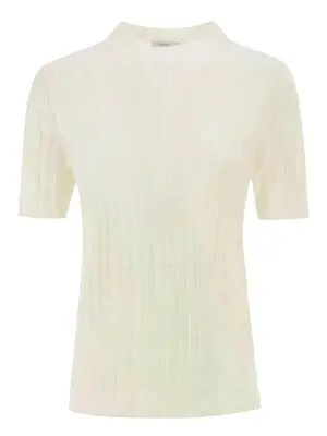 Peserico Ribbed Short-sleeve Sweater - Neutrals