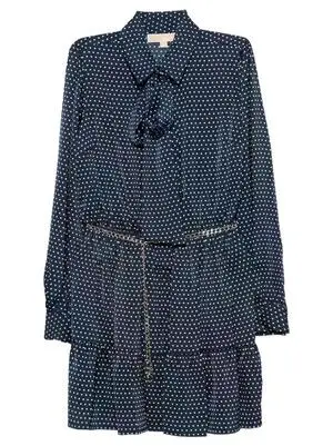 Michael Kors Polka-dot Mini Dress - Blue