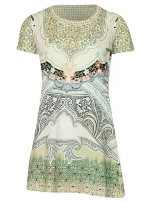 Etro Vintage Short Sleeve Printed Dress - Neutrals