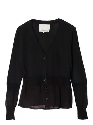 3.1 Phillip Lim V-neck Buttoned Cardigan - Black
