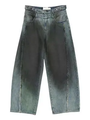 FENG CHEN WANG Gradient-effect Denim Jeans - Blue