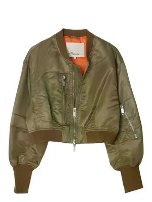 3.1 Phillip Lim Flight Zip-front Bomber Jacket - Green