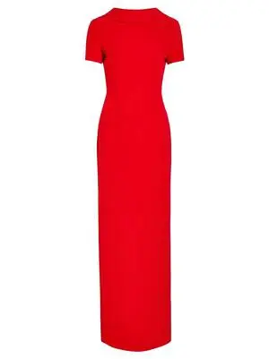 Roland Mouret Crepe Maxi Dress - Red
