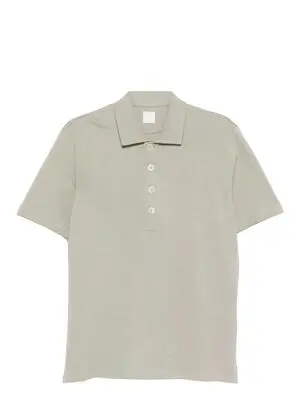 Eleventy Buttoned Short-sleeve Polo Shirt - Green