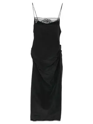 Magda Butrym Lace-trim Midi Dress - Black