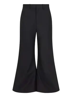 Rosie Assoulin Cropped Flared Trousers - Black