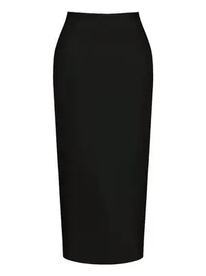 POST MERIDIEM Straight Maxi Skirt - Black