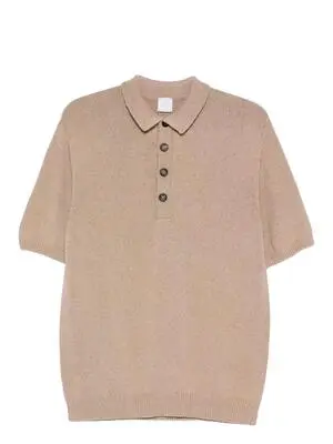 Eleventy Knitted Polo Shirt - Neutrals