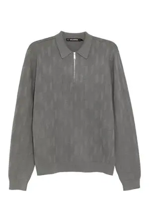 Karl Lagerfeld Monogram Zipped Sweater - Grey