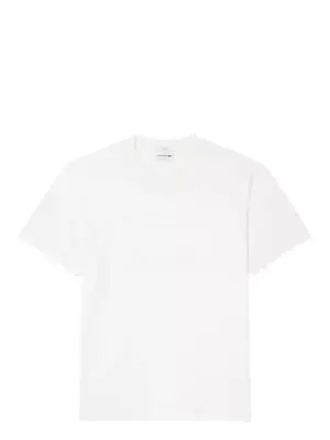 Lacoste Embossed-logo Round-neck T-shirt - White