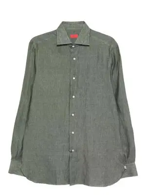 Isaia Button-fastening Shirt - Green
