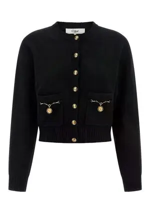 Chloé Metal-button Cardigan - Black