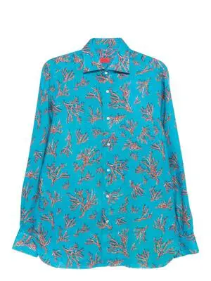 Isaia Patterned Shirt - Blue