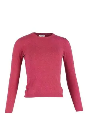 Brunello Cucinelli Elbow-patch Pullover Sweater - Pink