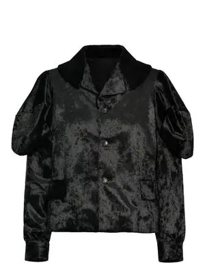 Comme Des Garçons Puff-sleeve Cropped Jacket - Black