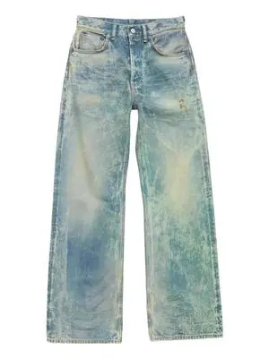 Acne Studios Patch Denim Wide-leg Jeans - Blue