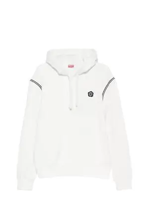 Kenzo Boke Flower Embroidered Hoodie - White