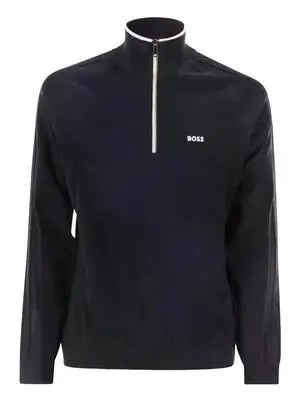 Hugo Boss Logo-embroidered Sweater - Black