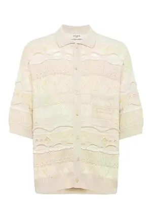LANEUS Knitted Shirt - Neutrals