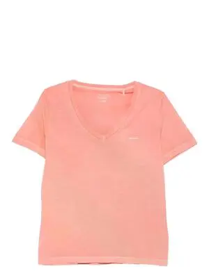 Gant V-neck T-shirt - Pink