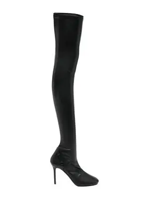 COURREGES Oblique Knee-high Boots - Black