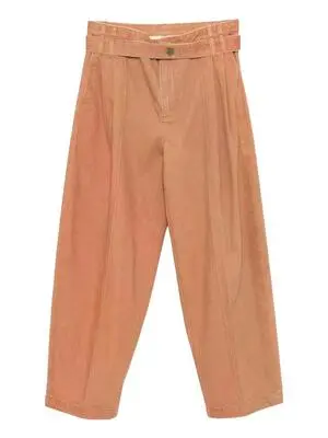 CROQUIS Belted Wide-leg Jeans - Brown
