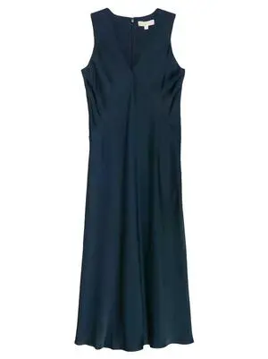 Michael Kors V-neck Paneled Dress - Blue