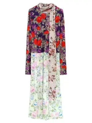 Acne Studios Floral-print Midi Dress - Purple