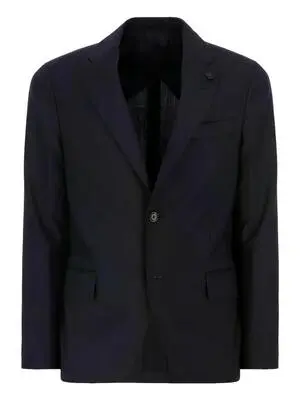 LARDINI Wool Button Suit - Blue