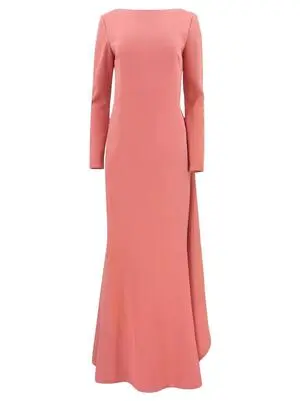 Elie Saab Cady Draped Maxi Dress - Pink