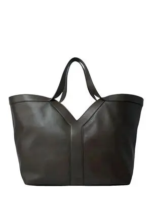 Saint Laurent Leather Tote Bag - Brown