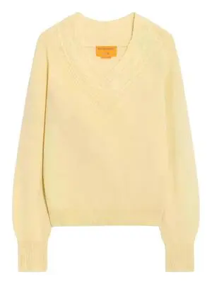 Guest In Residence Cable-knit V-neck Sweater - Yellow