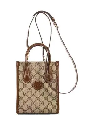 Gucci Micro Gg-canvas Tote Bag - Neutrals