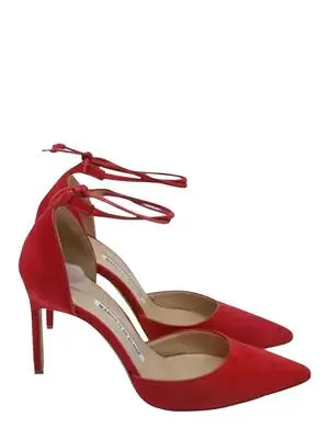 Manolo Blahnik Leyan Pointed-toe Pumps - Red