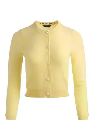 Alice + Olivia Round-neck Cardigan - Yellow