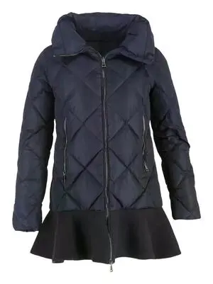 Moncler Flounce-hem Puffer Coat - Blue