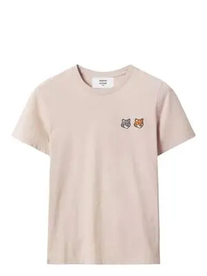 Maison Kitsuné Fox-motif T-shirt - Pink