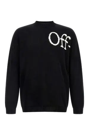 Off-White Logo-print Cotton Sweater - Black