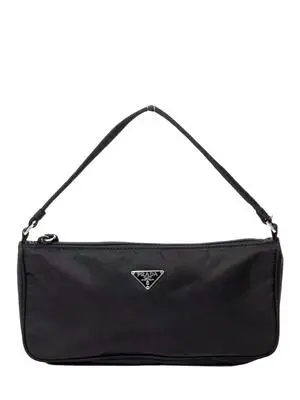 Prada Triangle-logo Shoulder Bag - Black