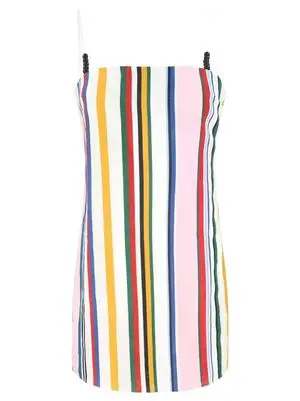 CALA DE LA CRUZ Ancona Striped Mini Dress - White